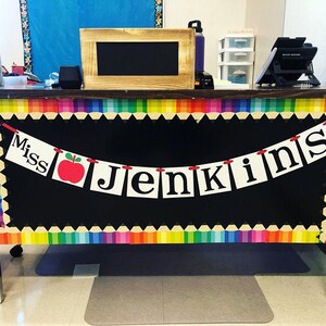 Teacher Gift Personalized / Teacher Banner / Room Decor / Custom Banner ...