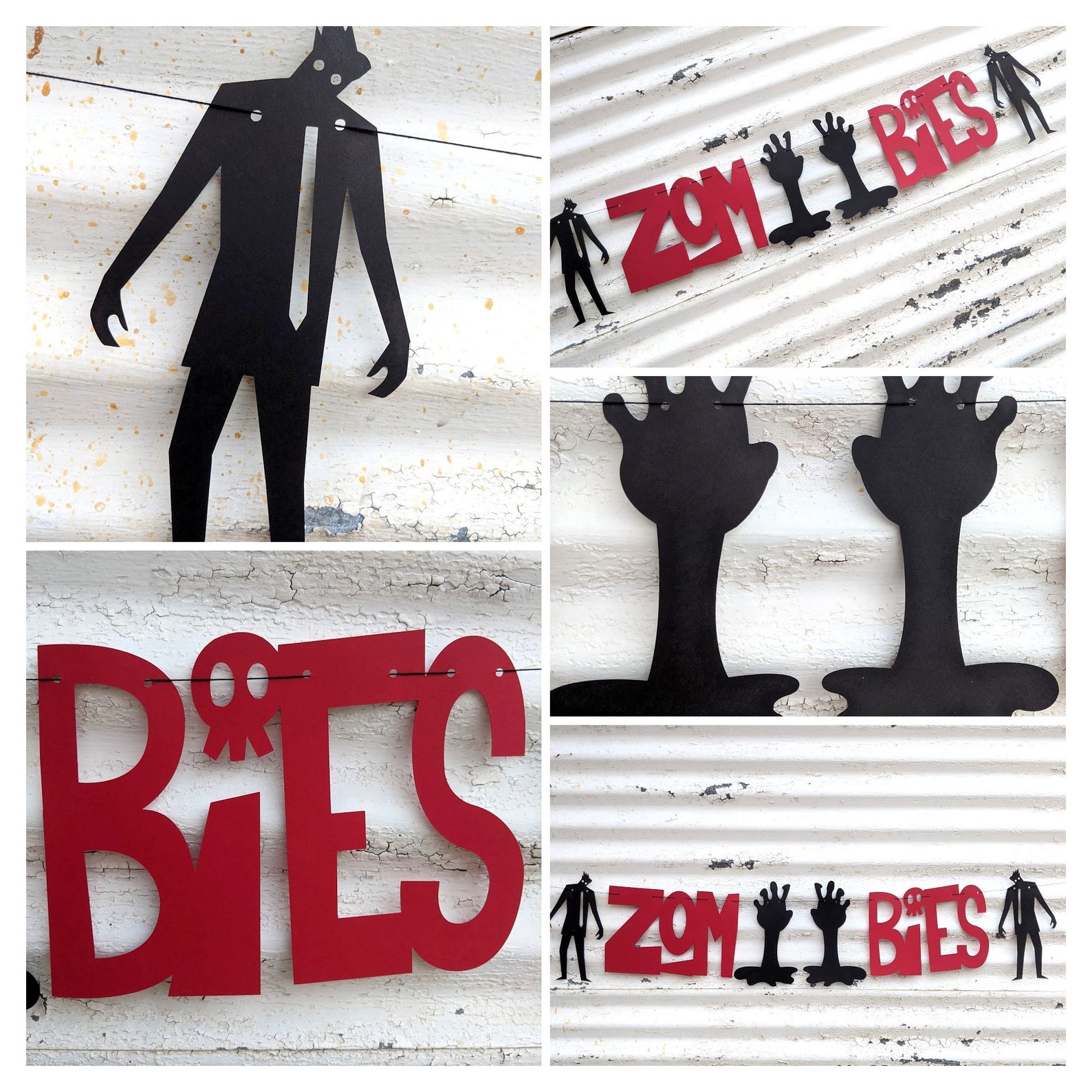 Zombies Banner Zombie Sign Walking Dead Halloween Decor | Etsy
