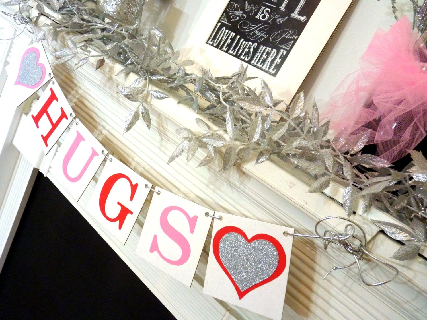 Valentine's Decoration Banner / HUGS / Valentine Banner / | Etsy