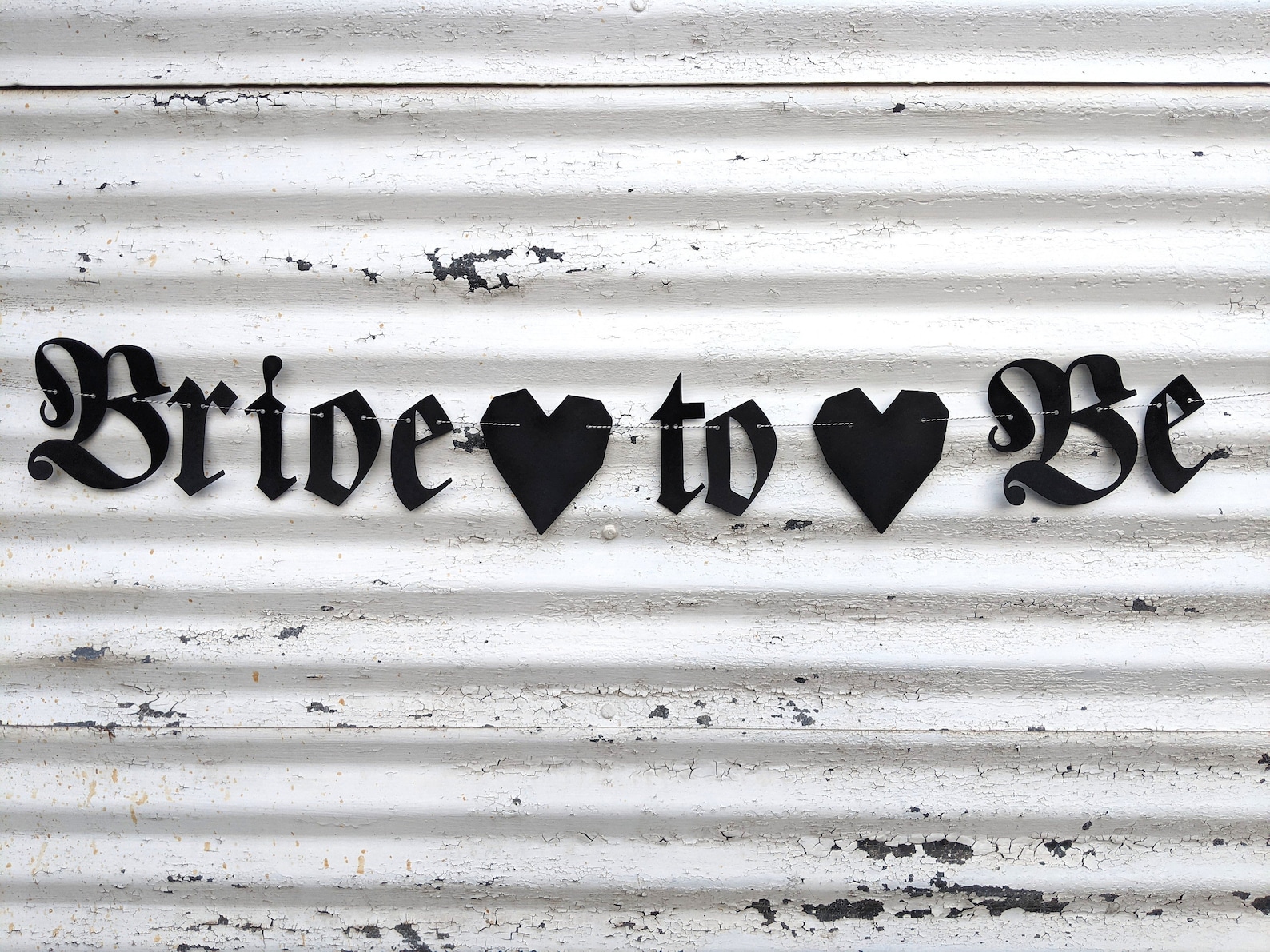 Bride to Be Banner Gothic Letters Emo Banner Sign Old | Etsy