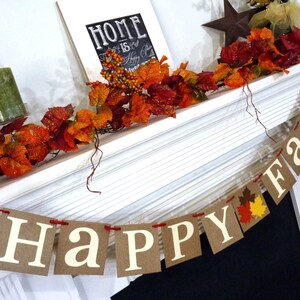 Fall Decorations Banner - Happy Fall Sign- Thanksgiving Decorations ...
