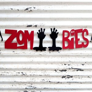 Zombies Banner Zombie Sign Walking Dead Halloween Decor | Etsy