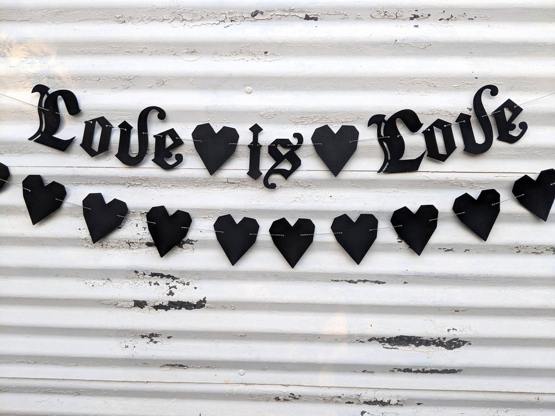 Love is Love Banner ∙ Pride Party Decor ∙ Rainbow Decor ∙ Pride Garland ...