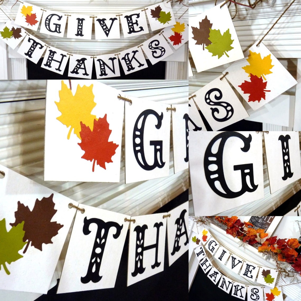 Thanksgiving Decorations Banner Give Thanks Banner - Etsy