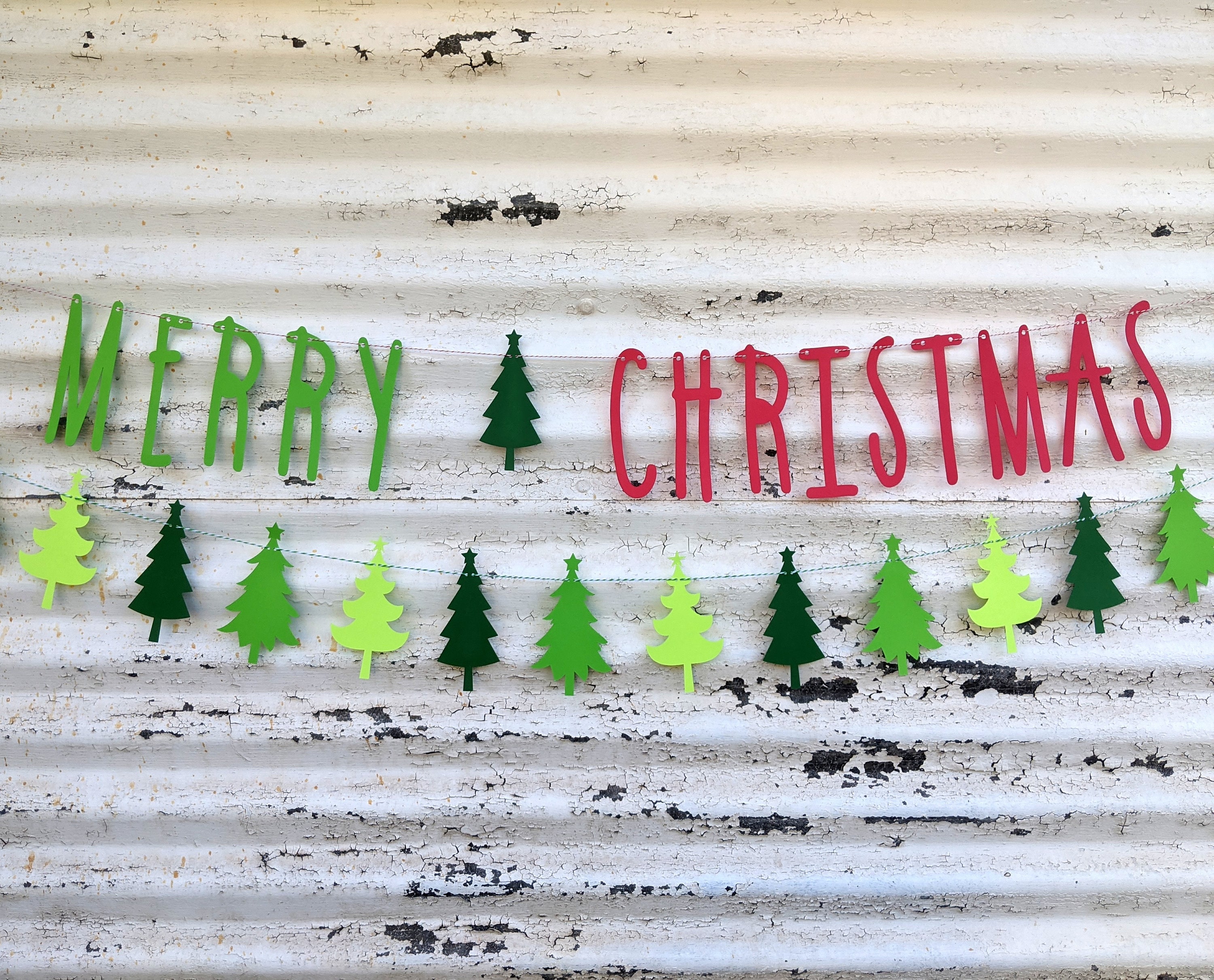 Christmas Banner ∙ MERRY CHRISTMAS Banner ∙ Merry Christmas Garland ∙ ...