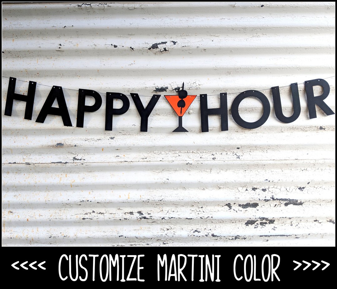 Happy Hour Banner ∙ Happy Hour Party Banner ∙ Virtual Party Decor ∙ ...
