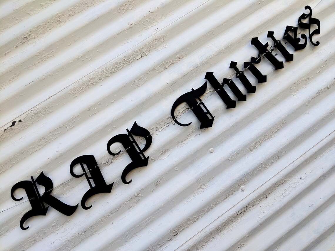 RIP Twenties RIP Thirties RIP Forties Fifties Banner - Etsy