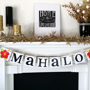 Mahalo Banner - Thank You Sign - Hawaiian Thanks - Hawaii Wedding ...