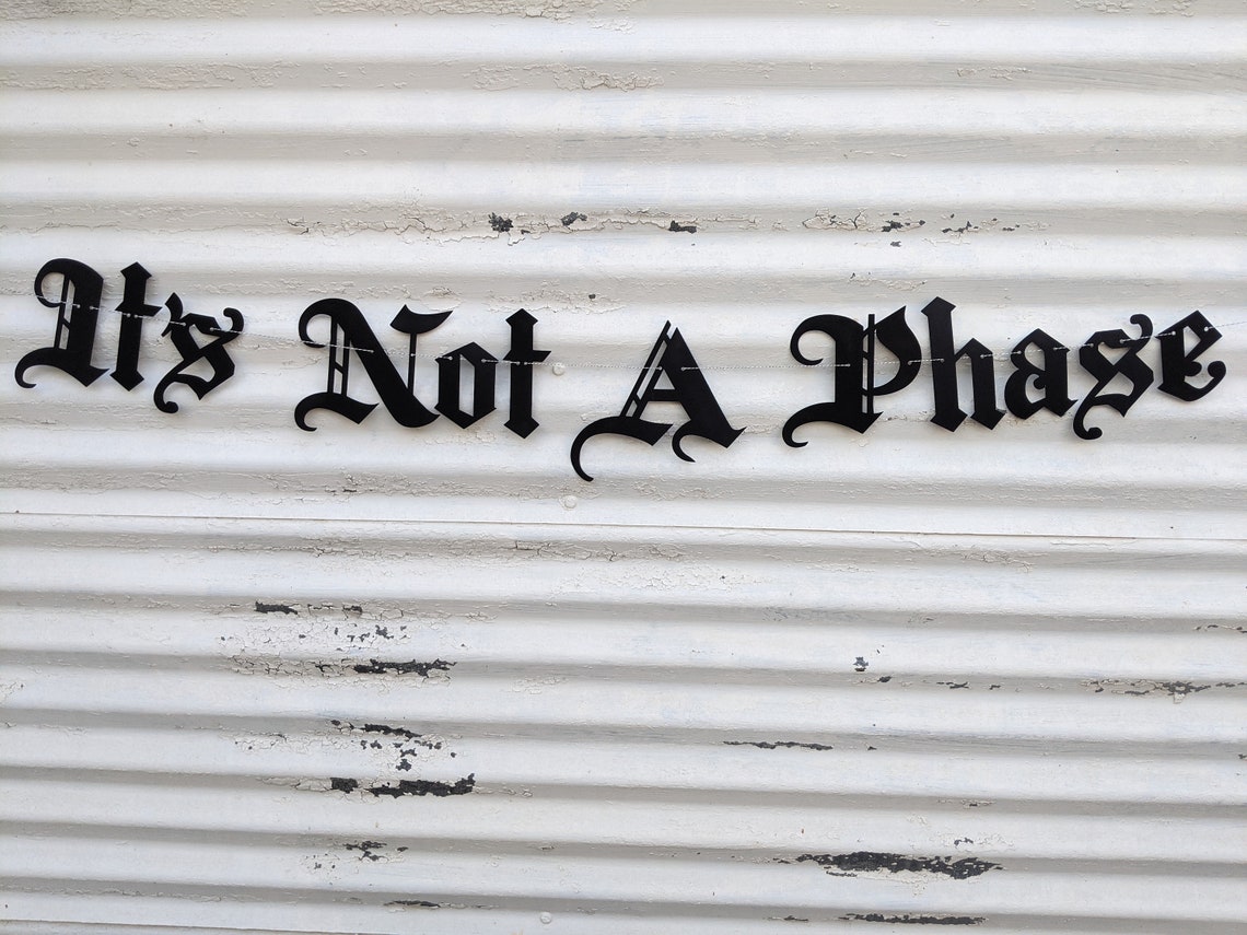 Its Not a Phase Banner Gothic Letters twenties Thirties - Etsy
