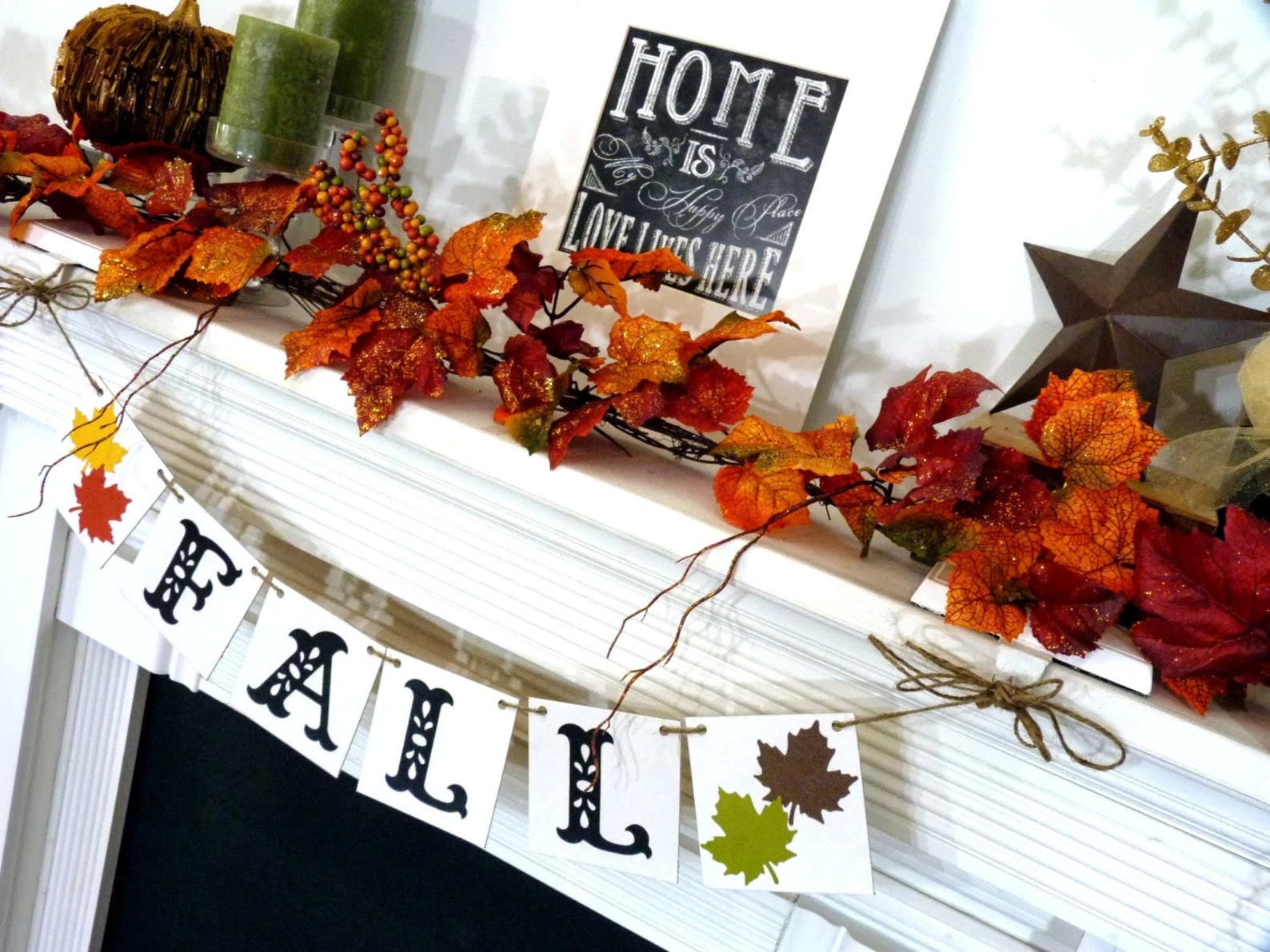 Fall Decorations Banner - Fall Sign - Thanksgiving Decorations ...