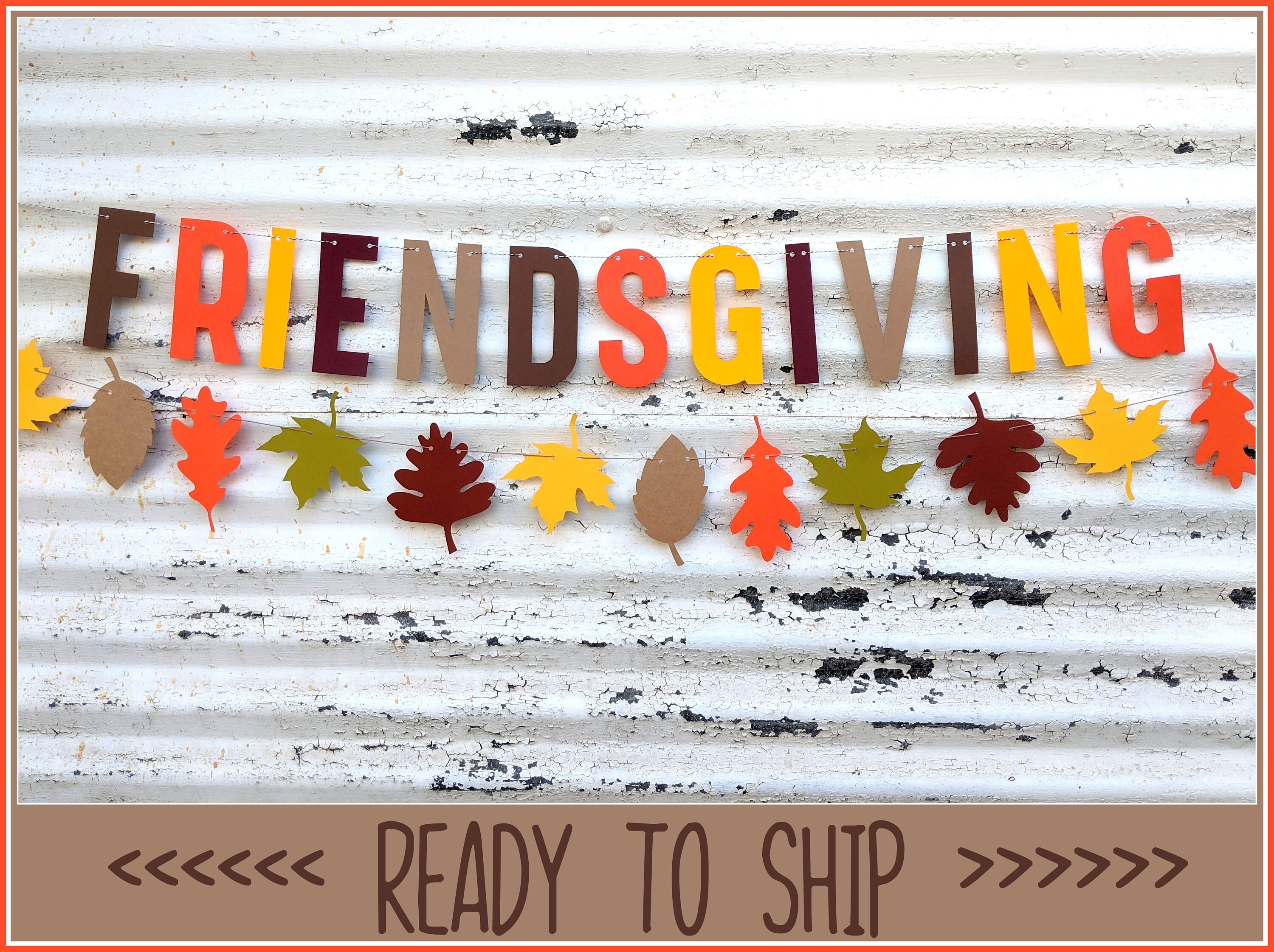 FRIENDSGIVING Banner Happy Thanksgiving Banners Lets get | Etsy