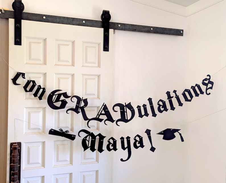 Congradulations + Name Party Banner / 2026 Graduation / Emo Goth ...