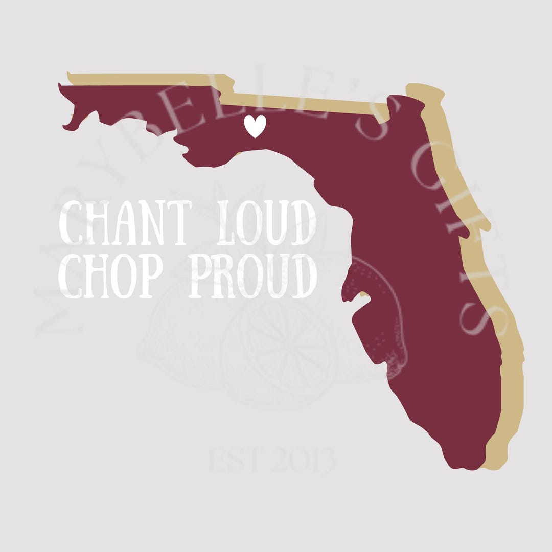 FSU Seminole Florida State Chant Chop Cut File SVG | PNG | Digital ...