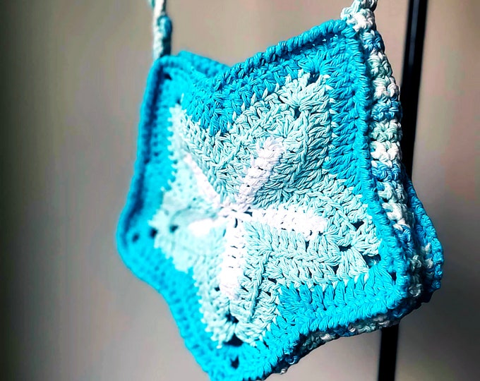 Crochet Blue Star Fish Purse - Etsy
