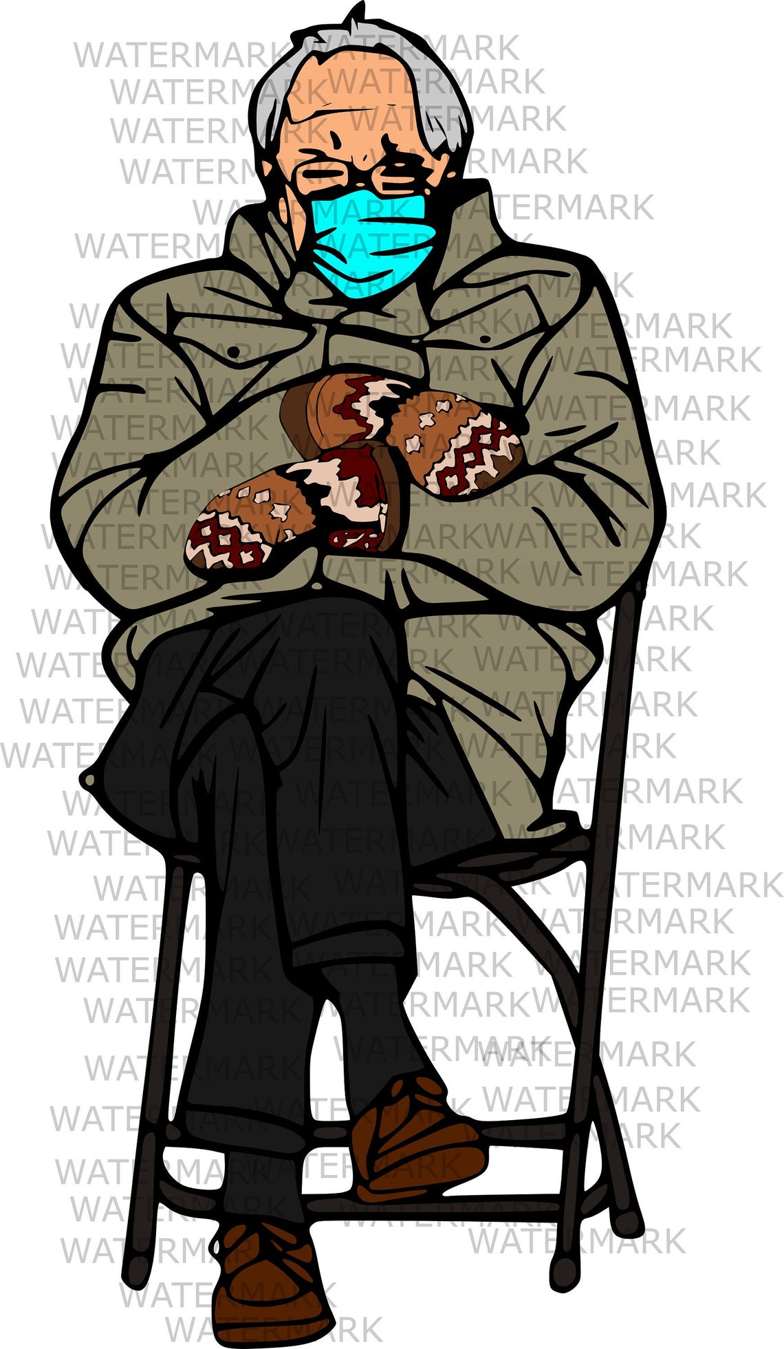 Bernie Sanders Mittens Inauguration SVG PNG JPG - Etsy