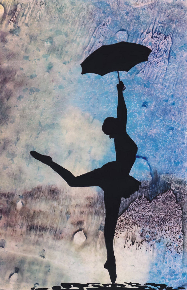 Ballerina Dancing in the Rain- Ballet Dancer Print/poster - Etsy
