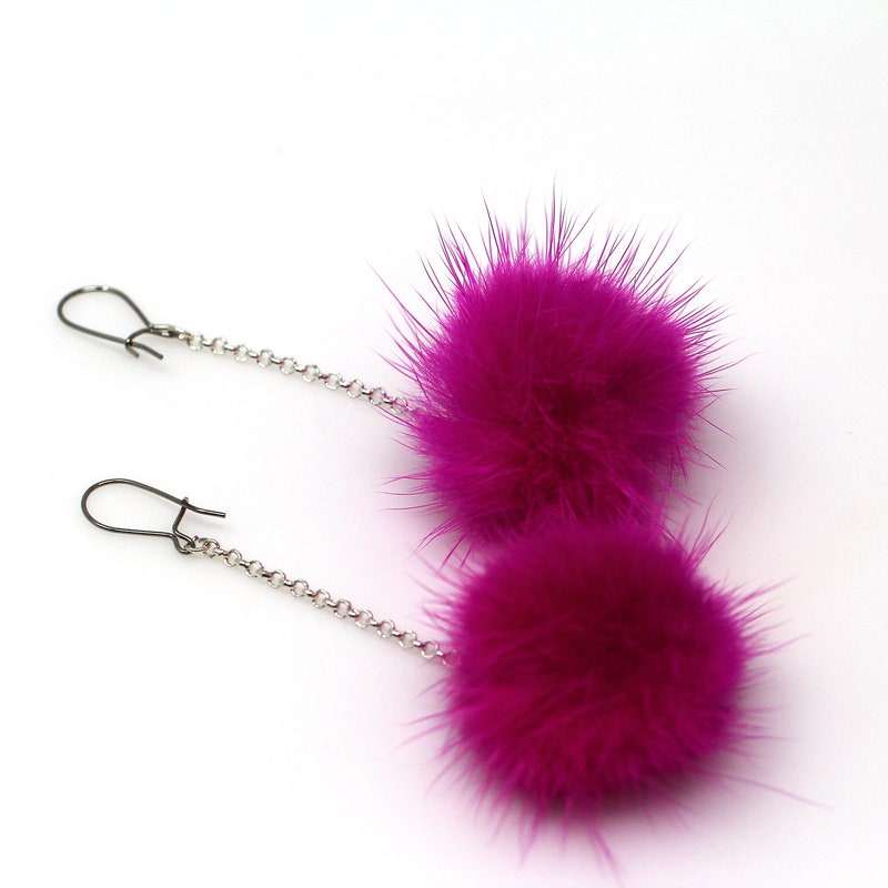 Fur Earrings - Etsy
