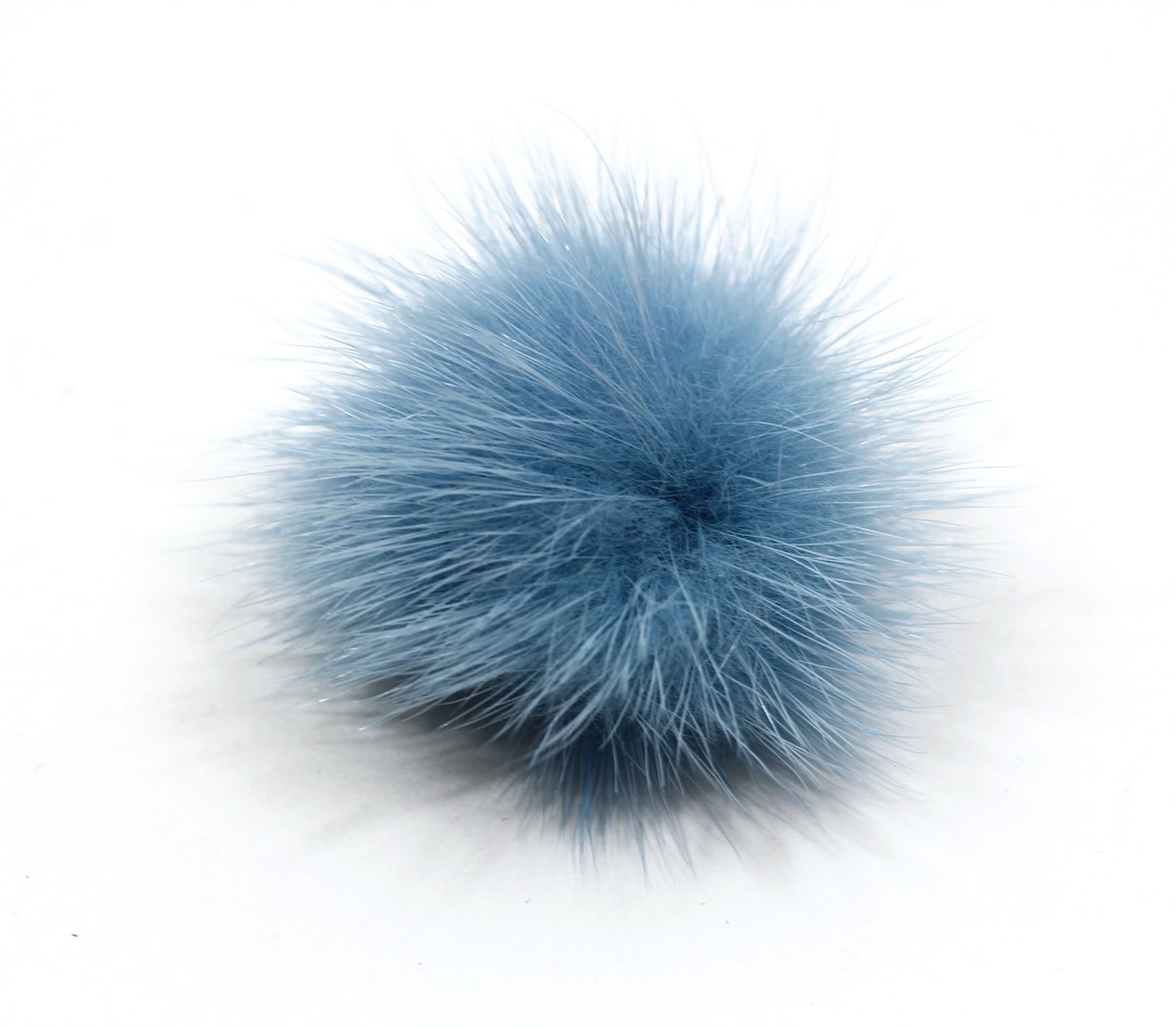 Luxe Mink Pom Pom Ring – Adjustable Sterling Silver - Etsy