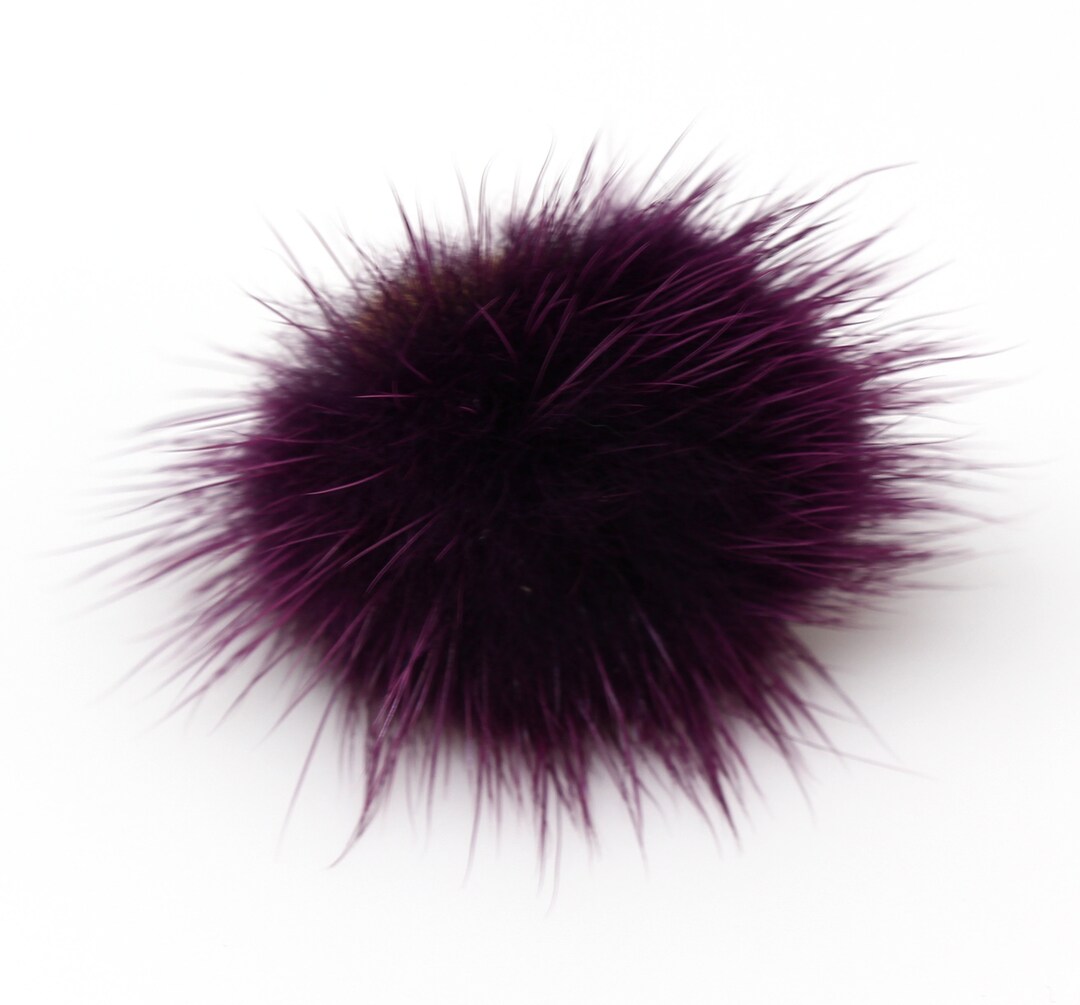 Mink Ring | Genuine Mink Fur Pom Pom Ball Ring | Gold Plated Adjustable ...