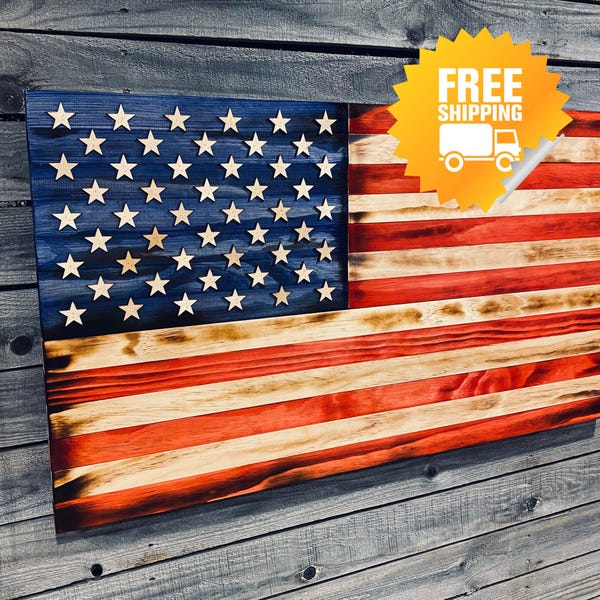 Rustic Flag - Etsy