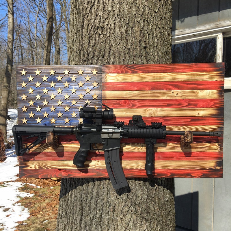 Hidden Gunsafe American Flag Wall Mount - Etsy