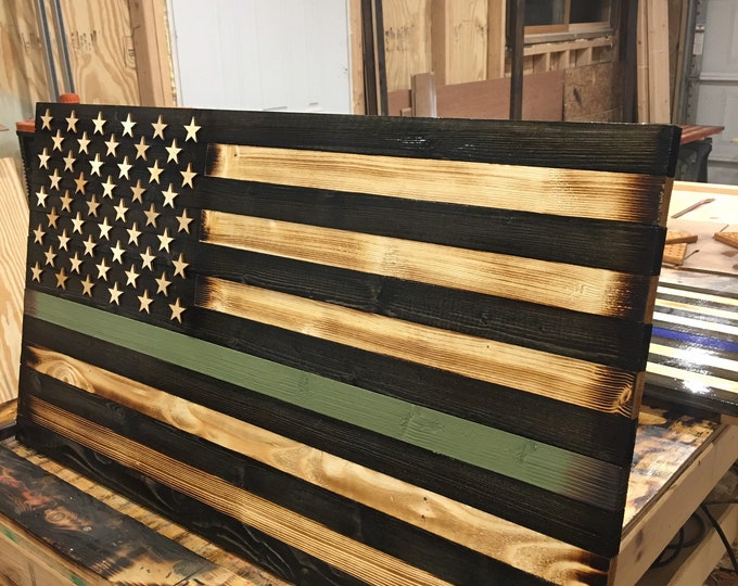 36x20 Subdued Rustic American Flag Gun Rack Bow Rack - Etsy