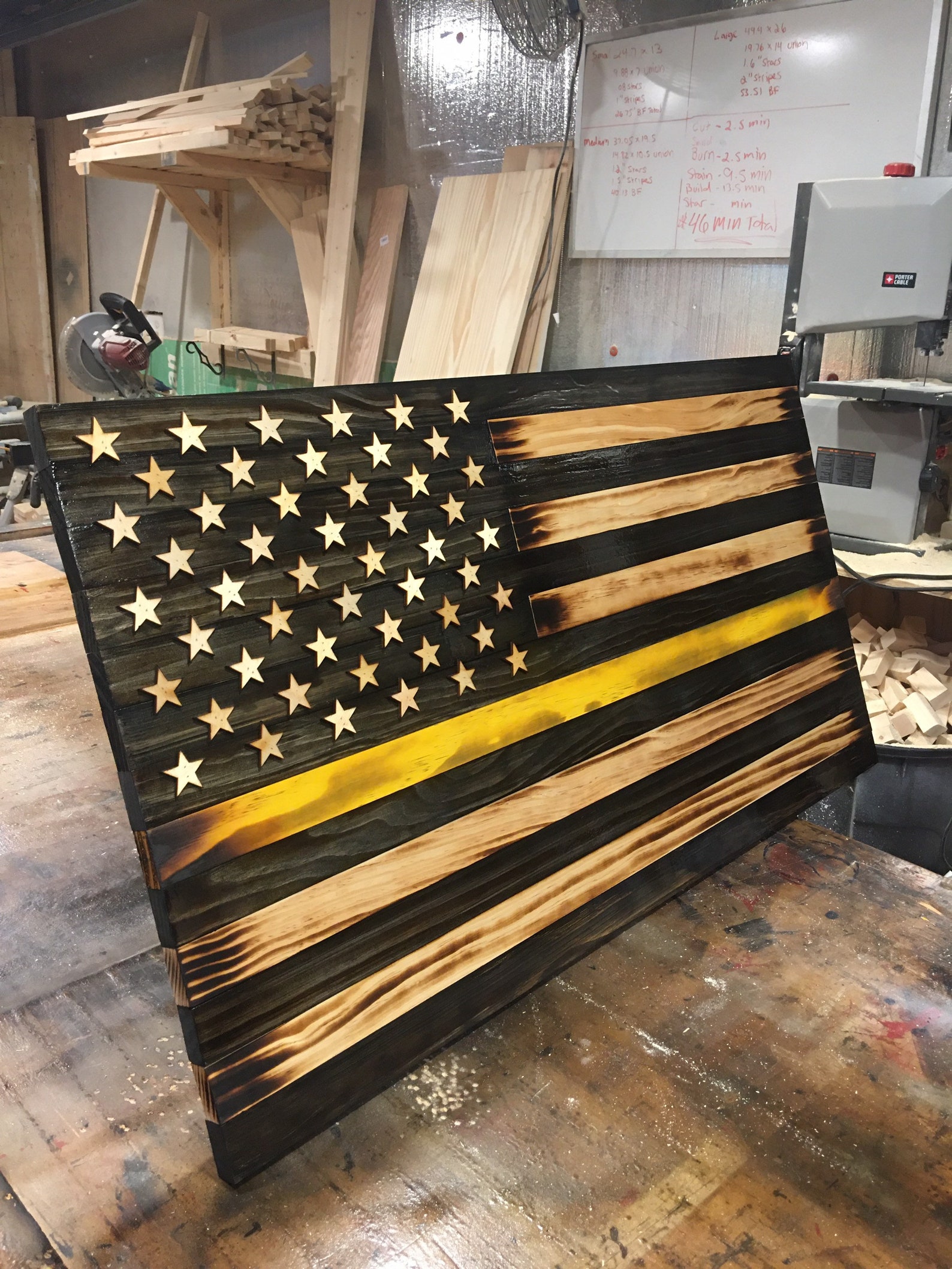 36x20 Thin Yellow Line Dispatcher Flag - Etsy