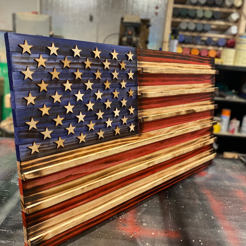 Challenge Coin Flag Wood - Etsy