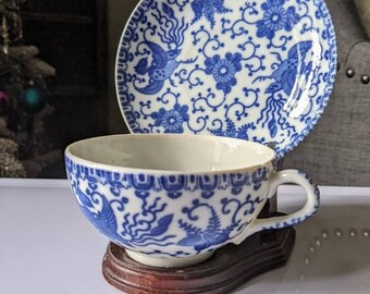 Vintage Phoenix Bird Phoenix China Chinoiserie Cup and - Etsy
