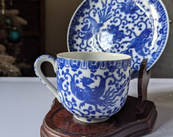 Vintage Phoenix Bird, Phoenix China, Chinoiserie, Cup and Saucer, China ...