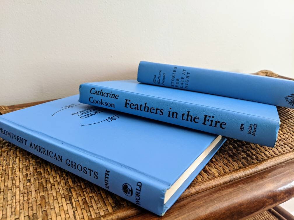 Book Set Blue Books Vintage Books Decorative Books | Etsy