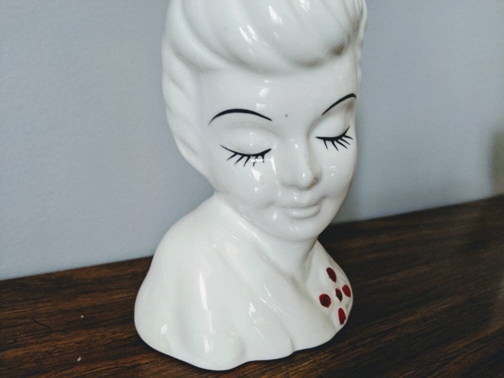 Head Vase Napco Lady Head Vase Vintage Vase Vintage Head | Etsy