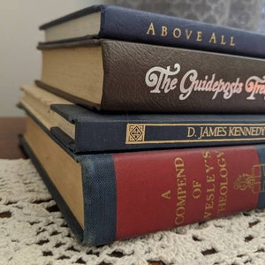 Religious Book Set, Theology Books, Decorative Books, Red Book, Vintage ...