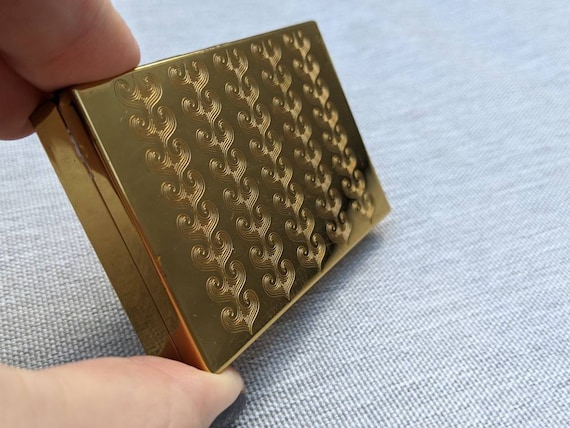 Vintage Compact, Gold Compact, Vintage Powder Box, Po… - Gem
