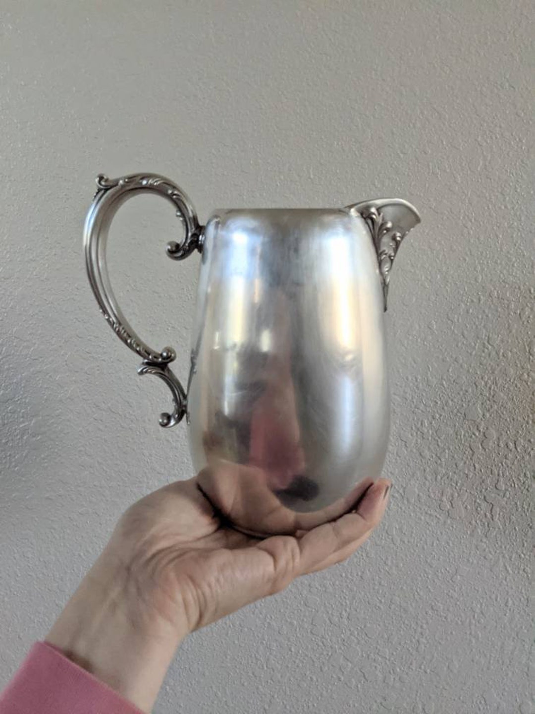 Vintage Pitcher, WM Rogers, Silver Pitcher, Vintage Decor, Farmhouse ...