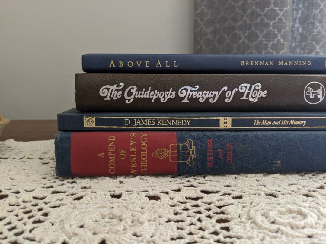 Religious Book Set, Theology Books, Decorative Books, Red Book, Vintage ...