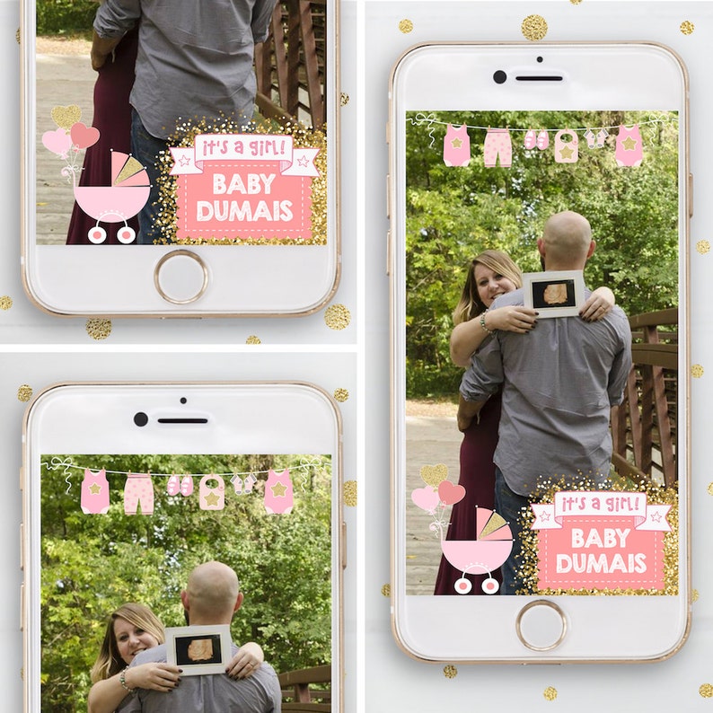 Snapchat Geofilter Filter neues Baby Baby-Mädchen es ist - Etsy.de