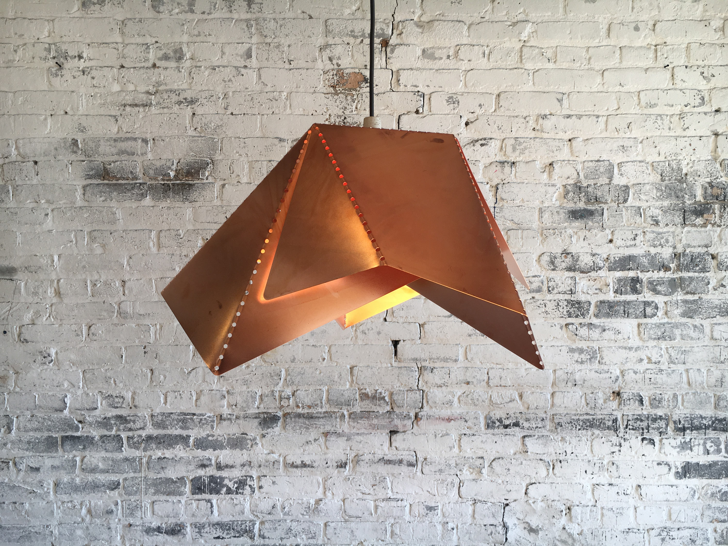 Copper Dotted Pendant Light - Etsy