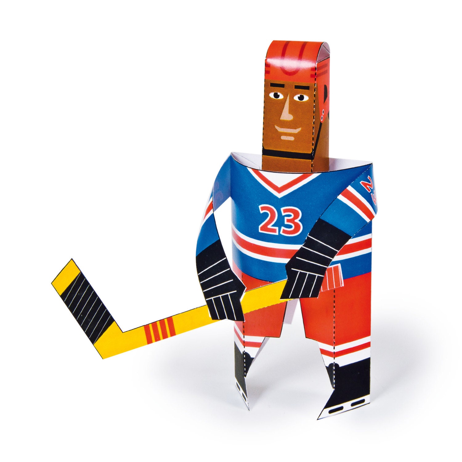 Ice Hockey DIY Paper Craft Kit 3D Paper Toys Colourful Cutouts to ...