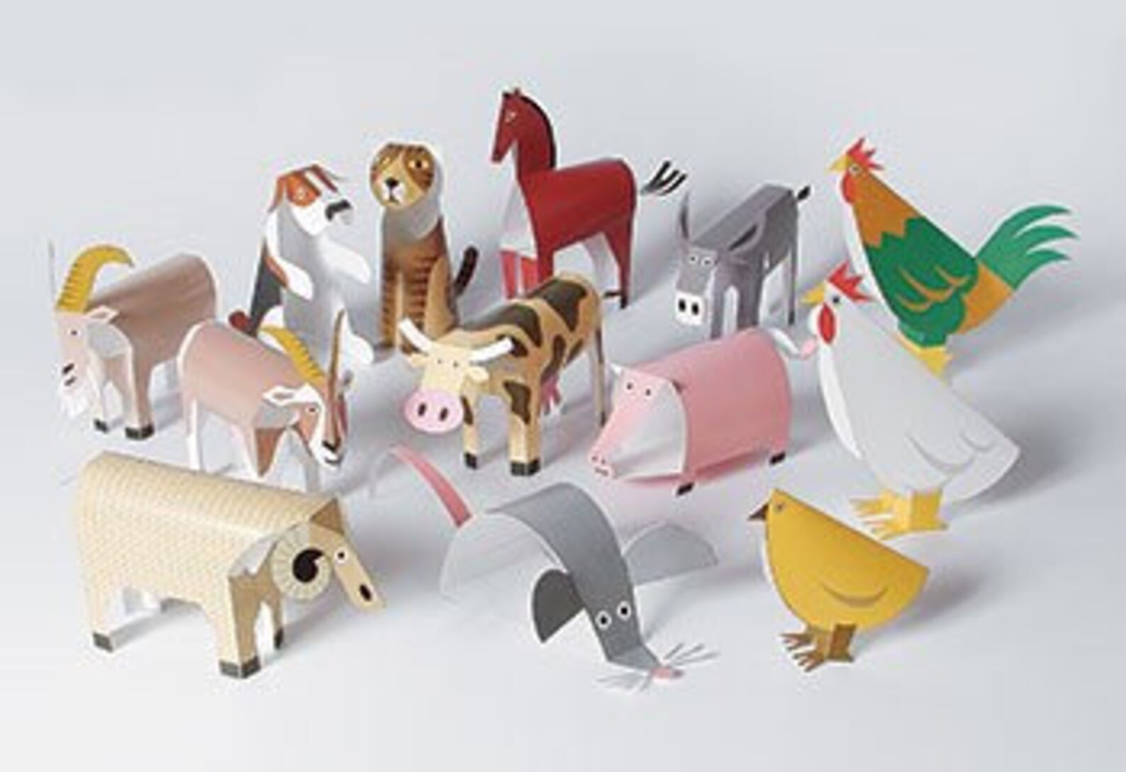 Farm | DIY Paper Craft Kit | 3D Paper Toys | Colourful Cutouts to ...