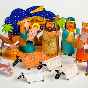 3D Nativity Scene Paper Craft Kit: Creative Holiday Activity - Etsy