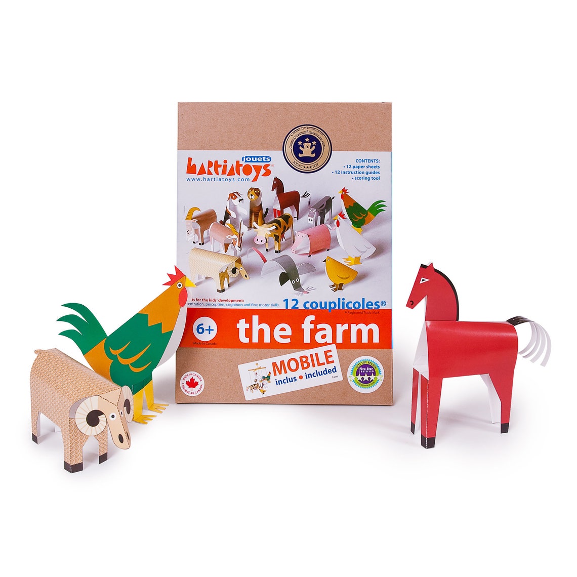 Farm | DIY Paper Craft Kit | 3D Paper Toys | Colourful Cutouts to ...