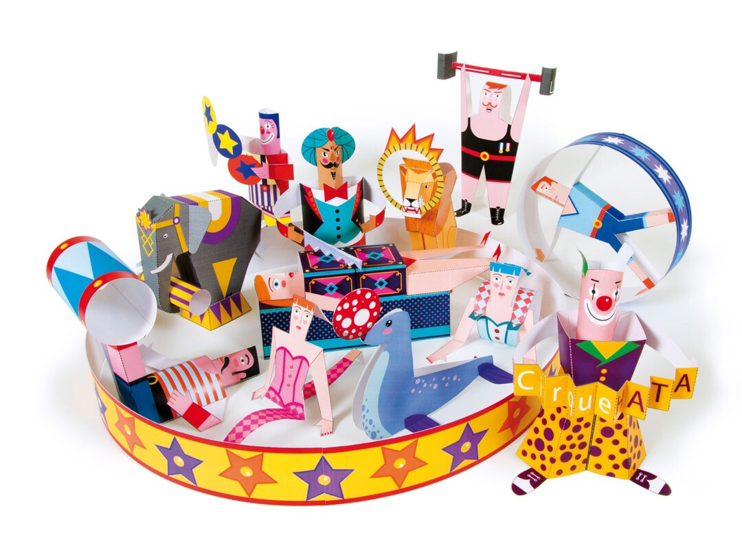 Circus | DIY Paper Craft Kit | 3D Paper Toys | Colourful Cutouts to ...