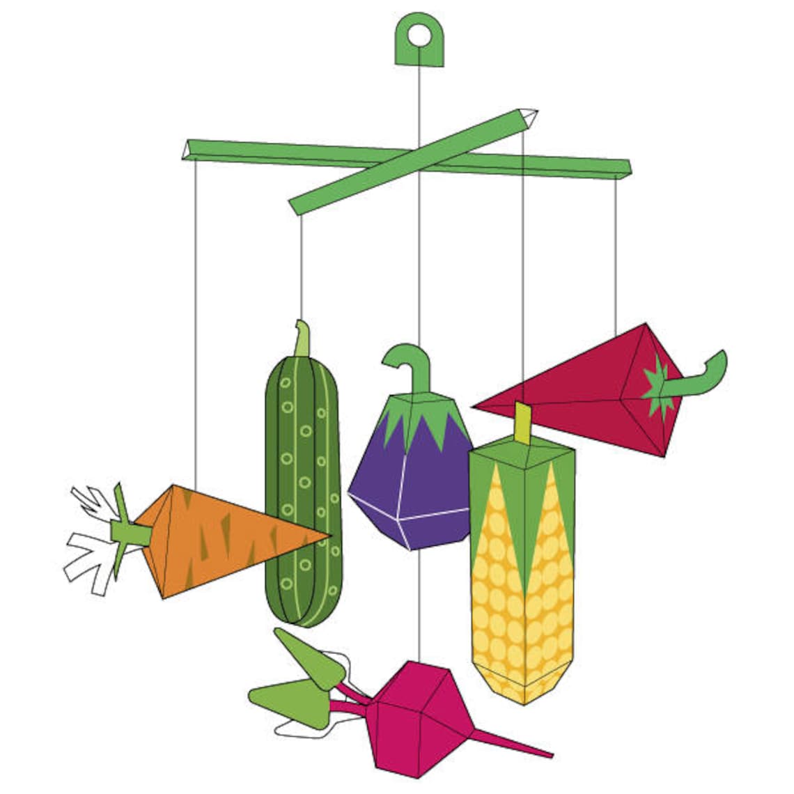 Vegetables | DIY Paper Craft Kit | 3D Paper Toys | Colourful Cutouts to ...