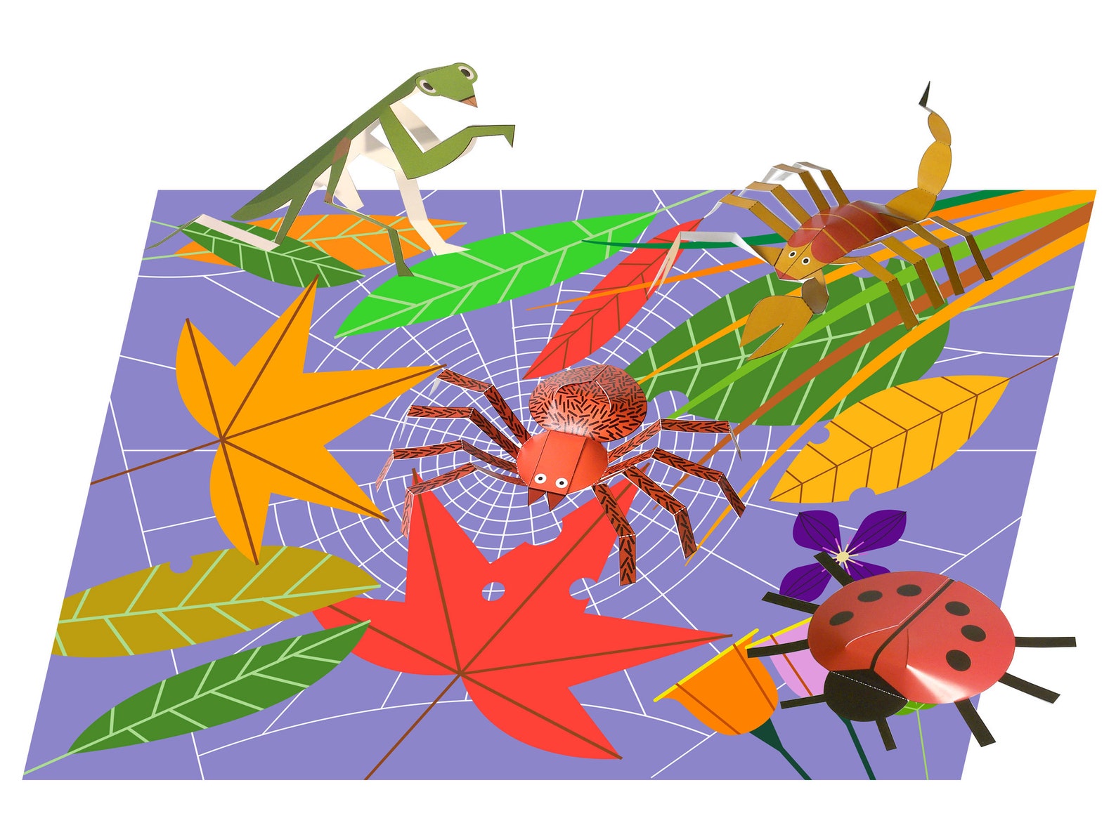 Insects | DIY Paper Craft Kit | 3D Paper Toys | Colourful Cutouts to ...
