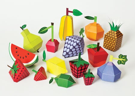 Fruits | DIY Paper Craft Kit | 3D Paper Toys | Colourful Cutouts to ...