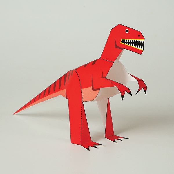 Dinosaurs | DIY Paper Craft Kit | 3D Paper Toys | Colourful Cutouts to ...