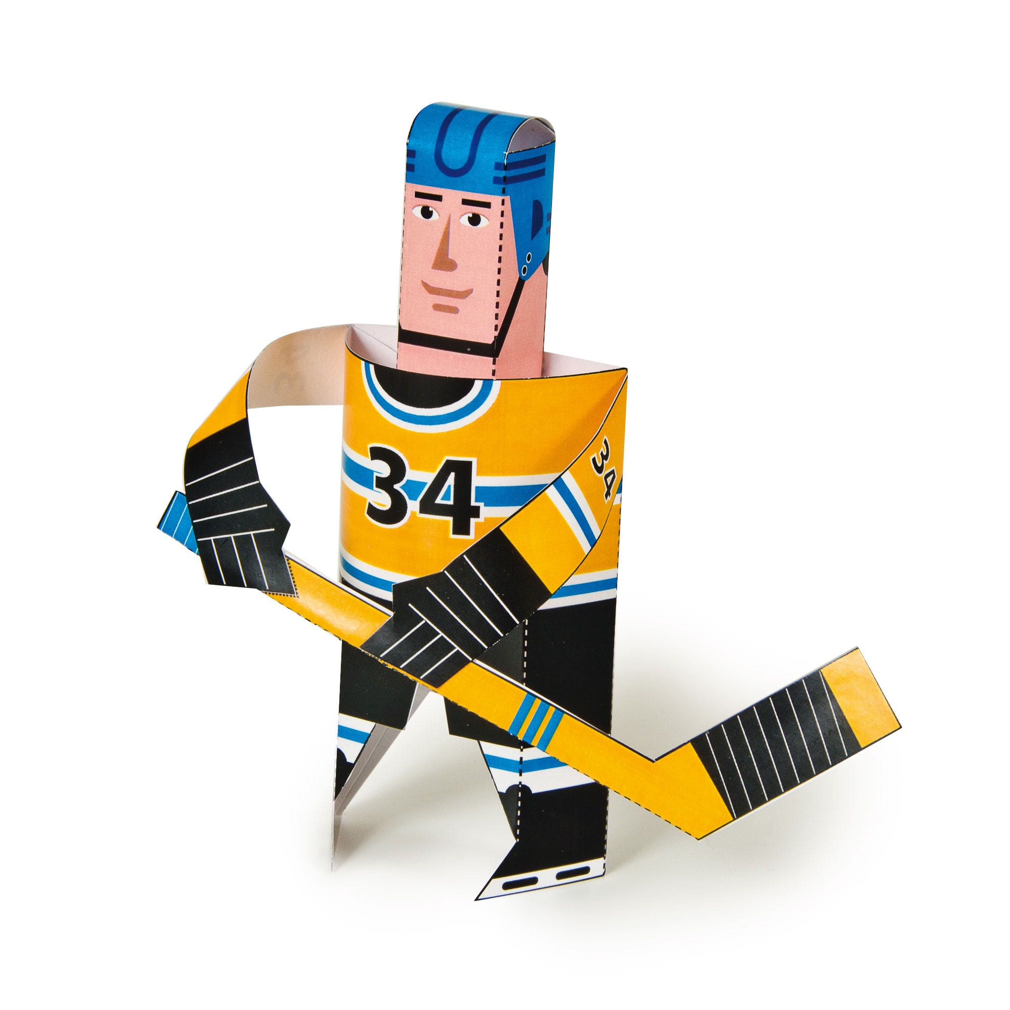 Ice Hockey DIY Paper Craft Kit 3D Paper Toys Colourful Cutouts to ...