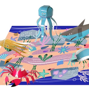 Ocean | DIY Paper Craft Kit | 3D Paper Toys | Colourful Cutouts to ...
