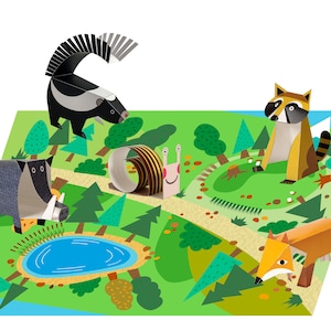 Forest | DIY Paper Craft Kit | 3D Paper Toys | Colourful Cutouts to ...